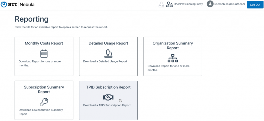 TPID Subscription Report – Nebula Documentation