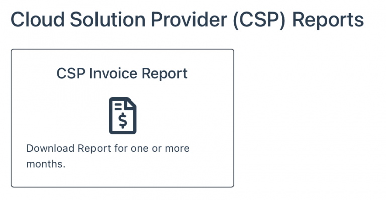 Cloud Solution Provider (CSP) Invoice Report – Nebula Documentation